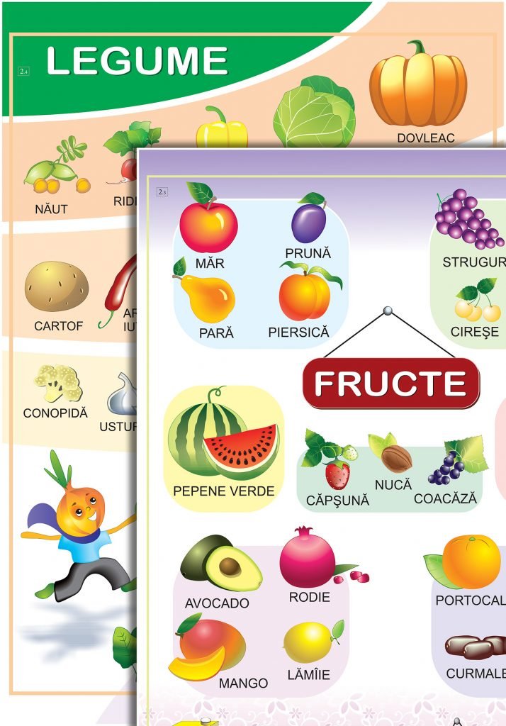 Fructe și legume; planșe - Editura Epigraf